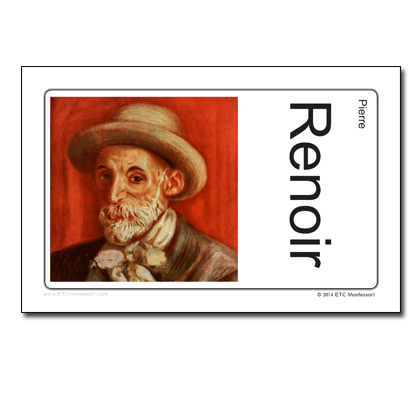 Art study Pierre Auguste Renoir 12 cards 22x14cm - Think Education Supplies