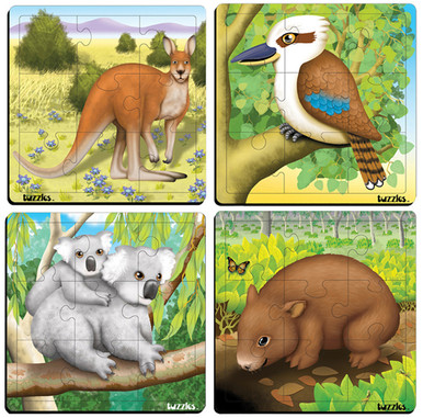 Australian Animal Puzzles set of 4-(9 pieces each) - Think Education ...