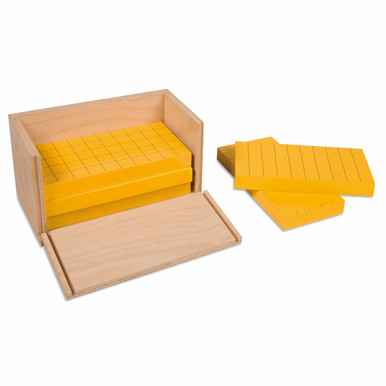 Five Yellow Prisms In Wooden Box - Think Education Supplies