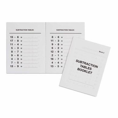 Subtraction Tables Booklet: 3 - Think Education Supplies