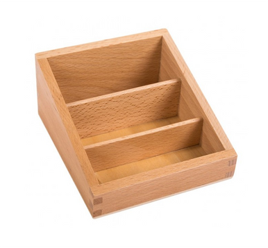 Box for 3 Part Cards-Wooden - Think Education Supplies
