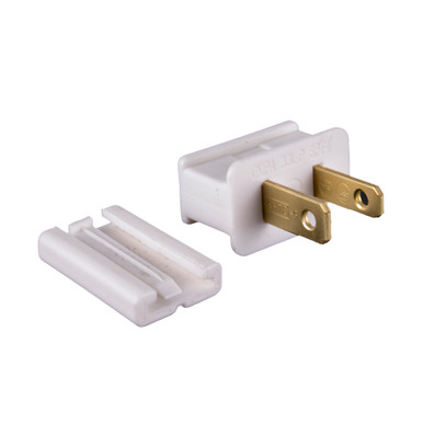 UL Male Slide-On Plug, White, Wholesale | Holiday LEDS