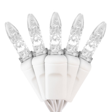 Premium Grade M5 Mini LED Light - White Wire - 70 Bulbs | Holiday LEDS