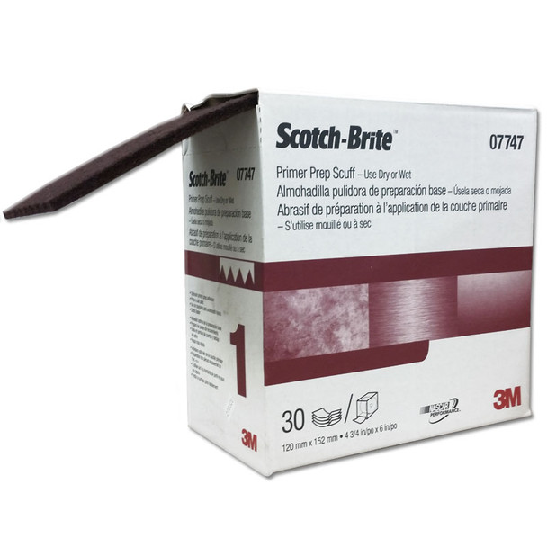 3M 07747 Scotch-Brite Primer Prep, Maroon Scuff Pad | R & E Paint Supply