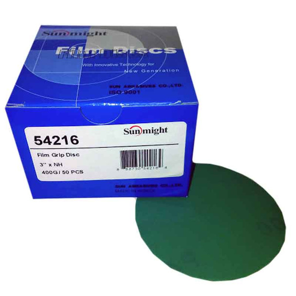 Sunmight 54216 3 inch 400G Velcro Film Disc | R & E Paint Supply