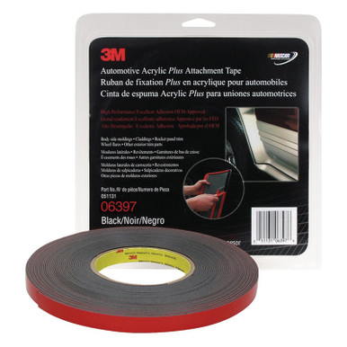 3M 06397, 1/2 inch Black Attachment Tape, 60 mil Thick | R & E Paint Supply