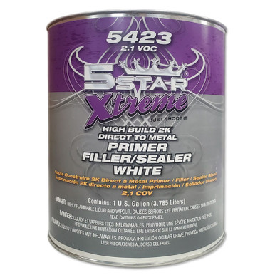 5 Star 5423, High Build 2K DTM Primer Filler Primer White | R & E Paint ...