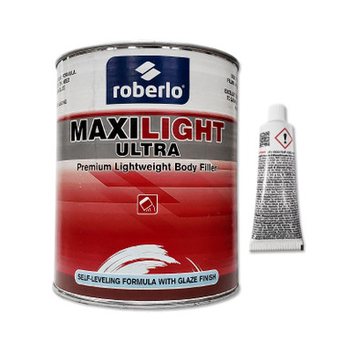 Roberlo Maxilight Ultra Body Filler with Hardener, Quart