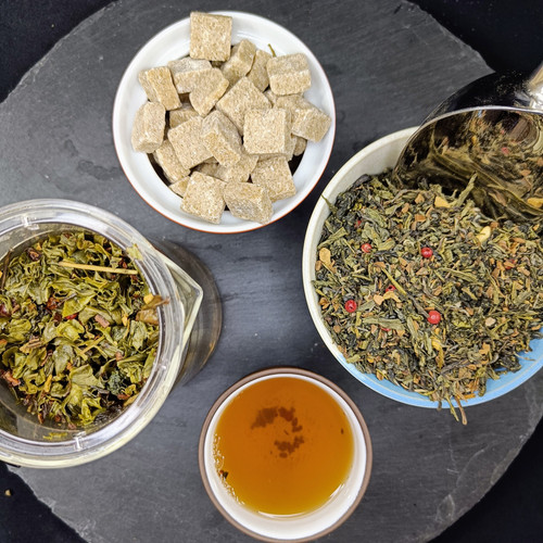 Grön Indisk Chai - Grönt Te - utan bekämpnings- eller gödningsmedel ...