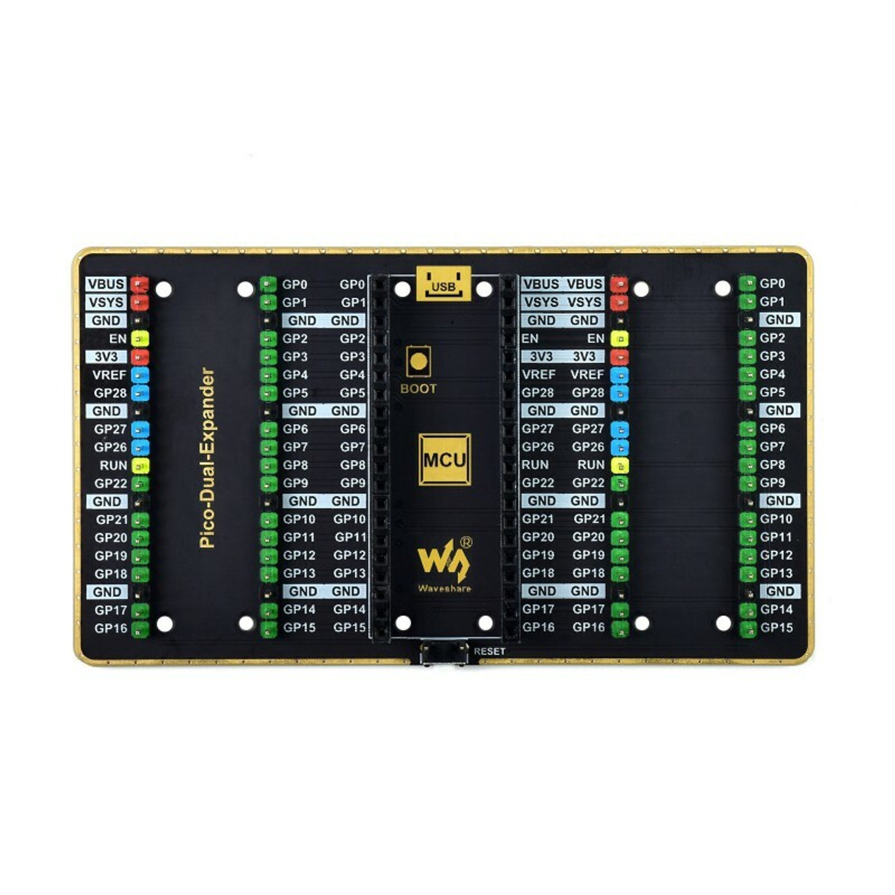 Dual Gpio Expander For Raspberry Pi Pico Two Sets Of Male Headers