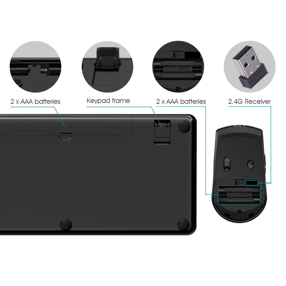 Wireless Optical Keyboard + Mouse Set - PiShop.us