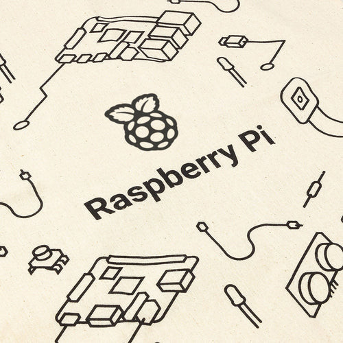 Official Raspberry Pi Natural Cotton Tote Bag - PiShop.us
