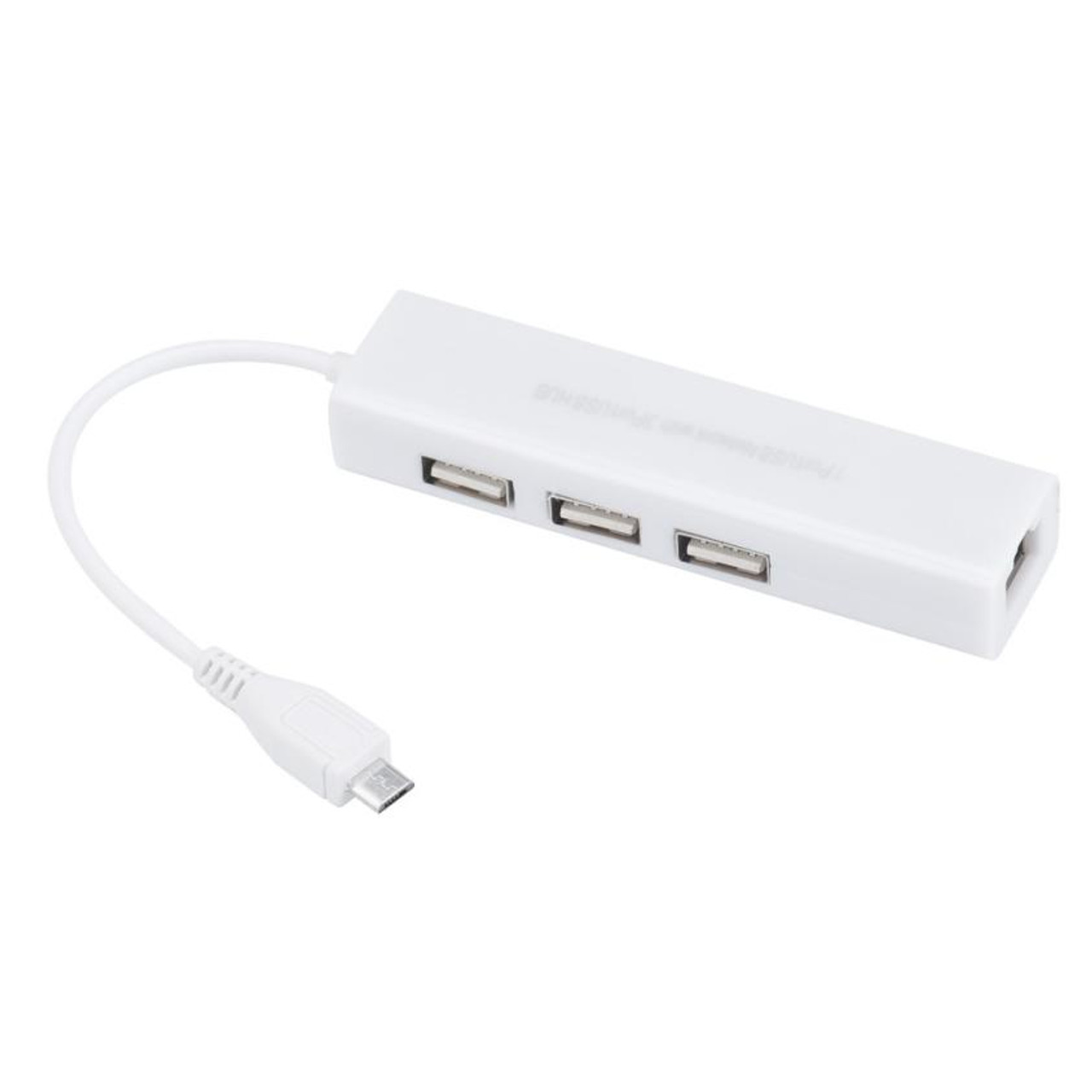 Ethernet Hub and USB Hub w Micro USB OTG Connector