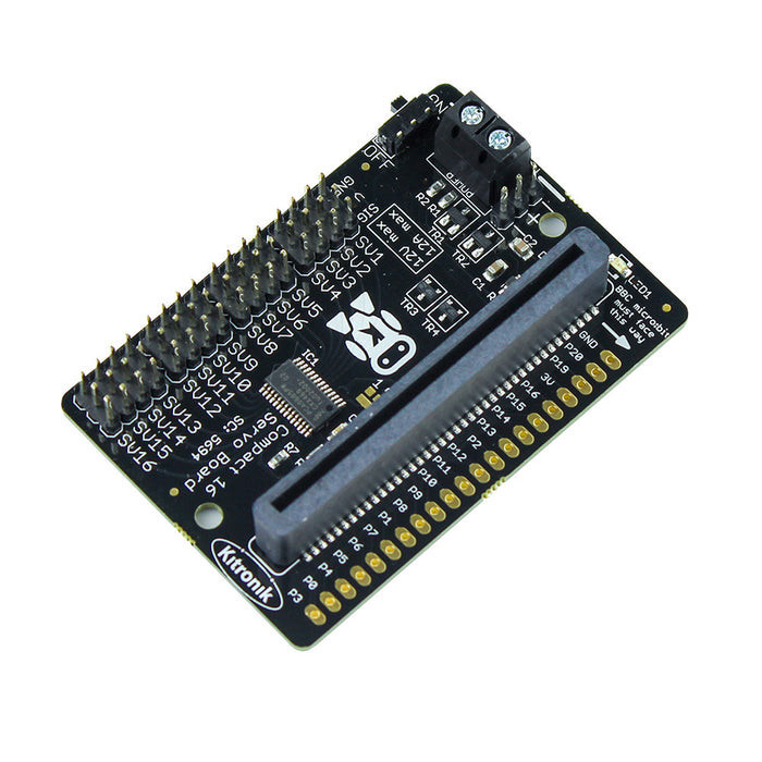Kitronik Compact 16 Servo Driver Board for the BBC micro:bit - PiShop.us