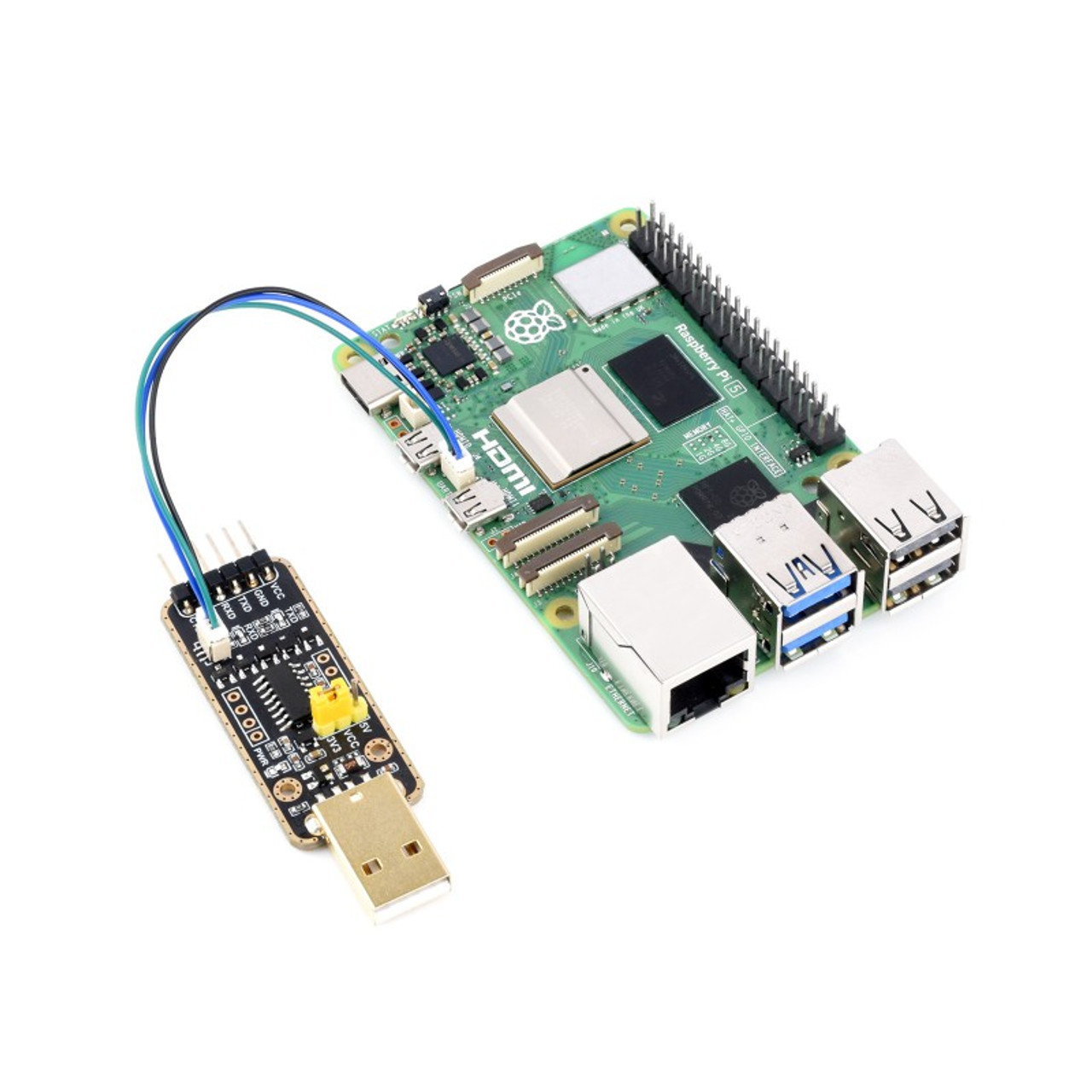 Usb To Uart Debugger Module For Raspberry Pi 5 Type A Port Onboard Uart Connector