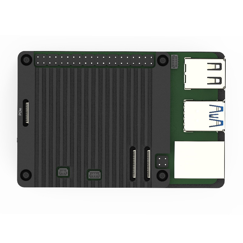 Pi5 Passive Cooling Open CNC Case, Black - PiShop.us