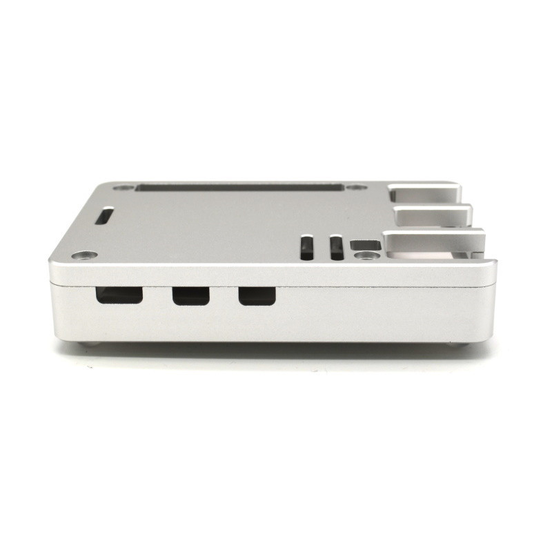 Pi5 Passive Cooling CNC Box, Silver - PiShop.us