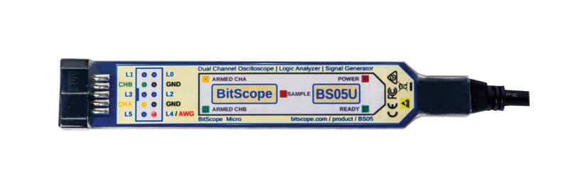 Bitscope Micro PC Based Oscilloscope, 2+16CH, 20MHZ, 40MSPS