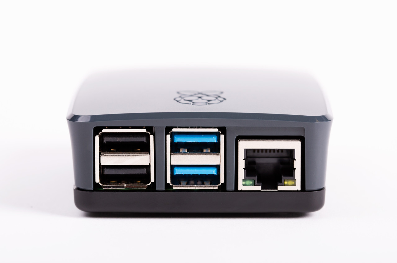 Raspberry Pi 4 Case, Black/Grey - PiShop.us