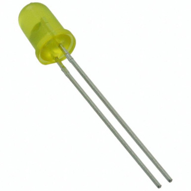 Diffused Yellow 5mm LED (10 Pack) - PiShop.us