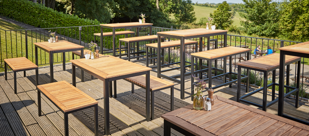 Commercial outdoor tables from Eclipse Furniture