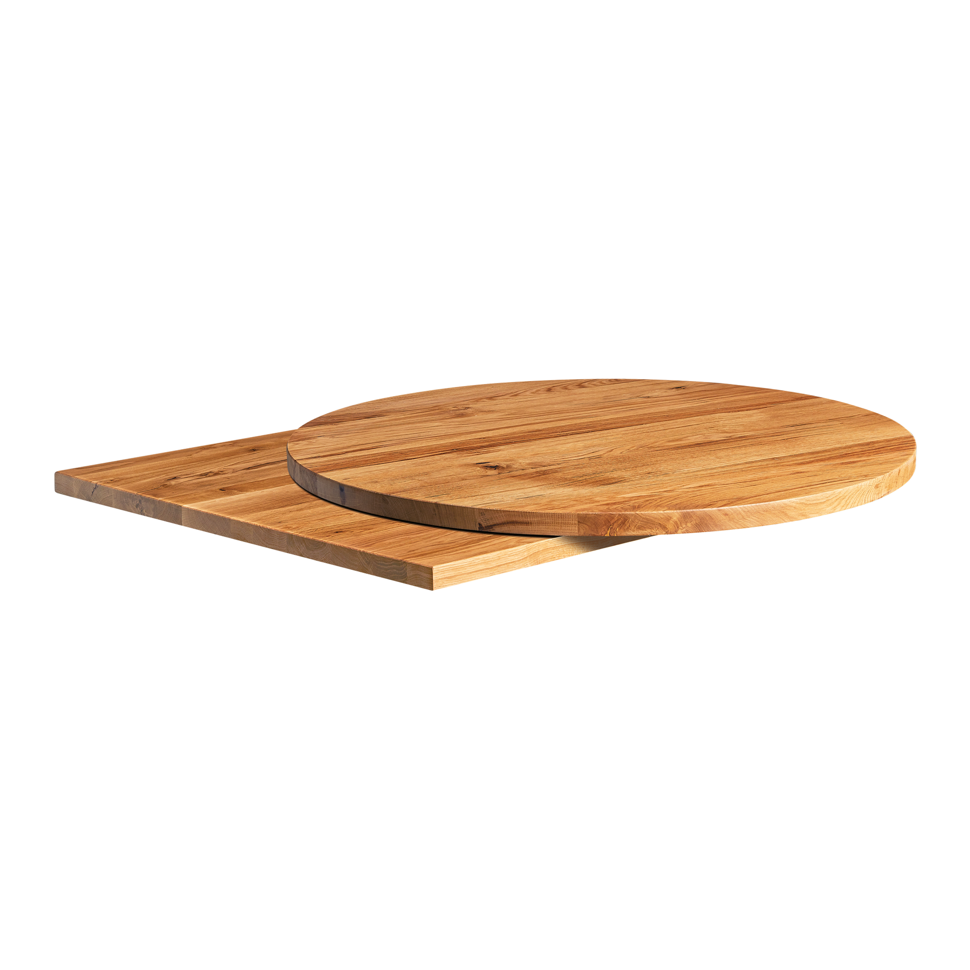 Commercial Solid Oak Table Top in Extra White Effect