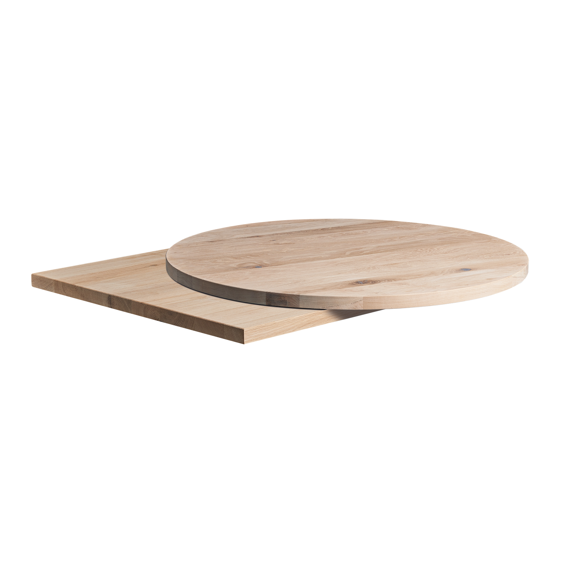Commercial Solid Character Oak Table Top with Natural Lacquer