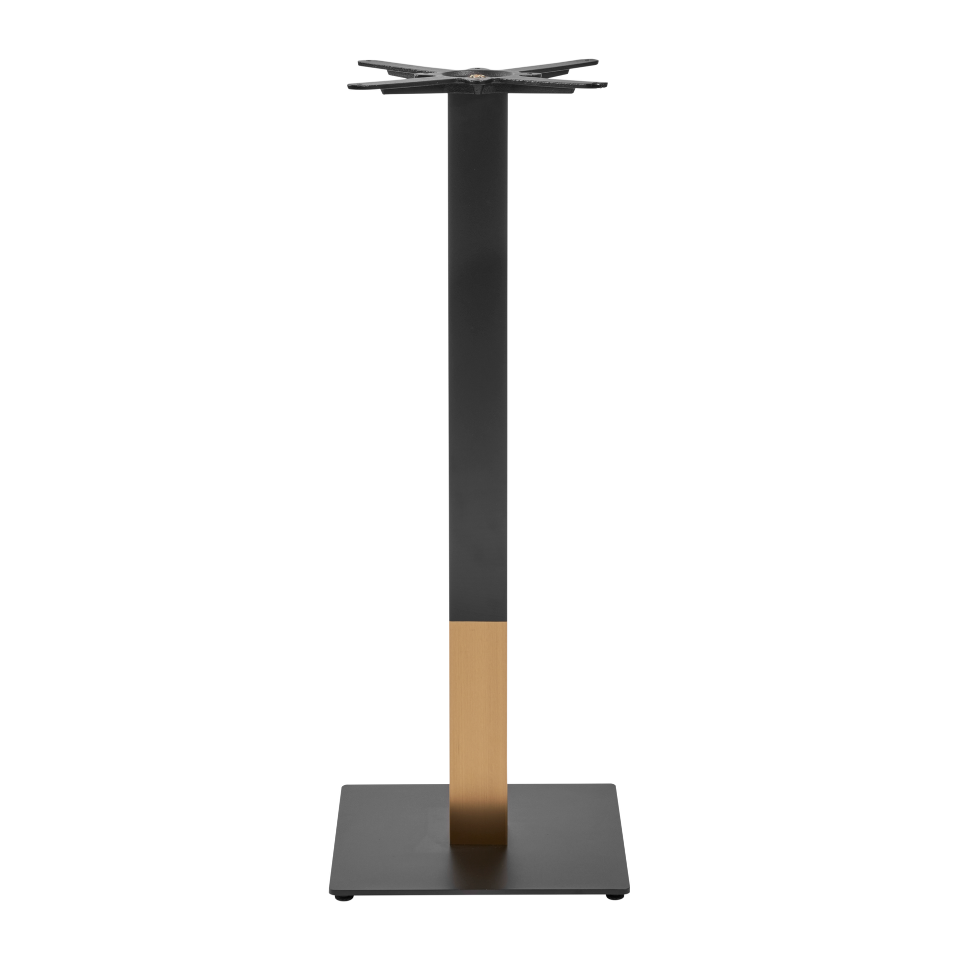 Moderno Commercial Black Metal Small Square Poseur Table Base