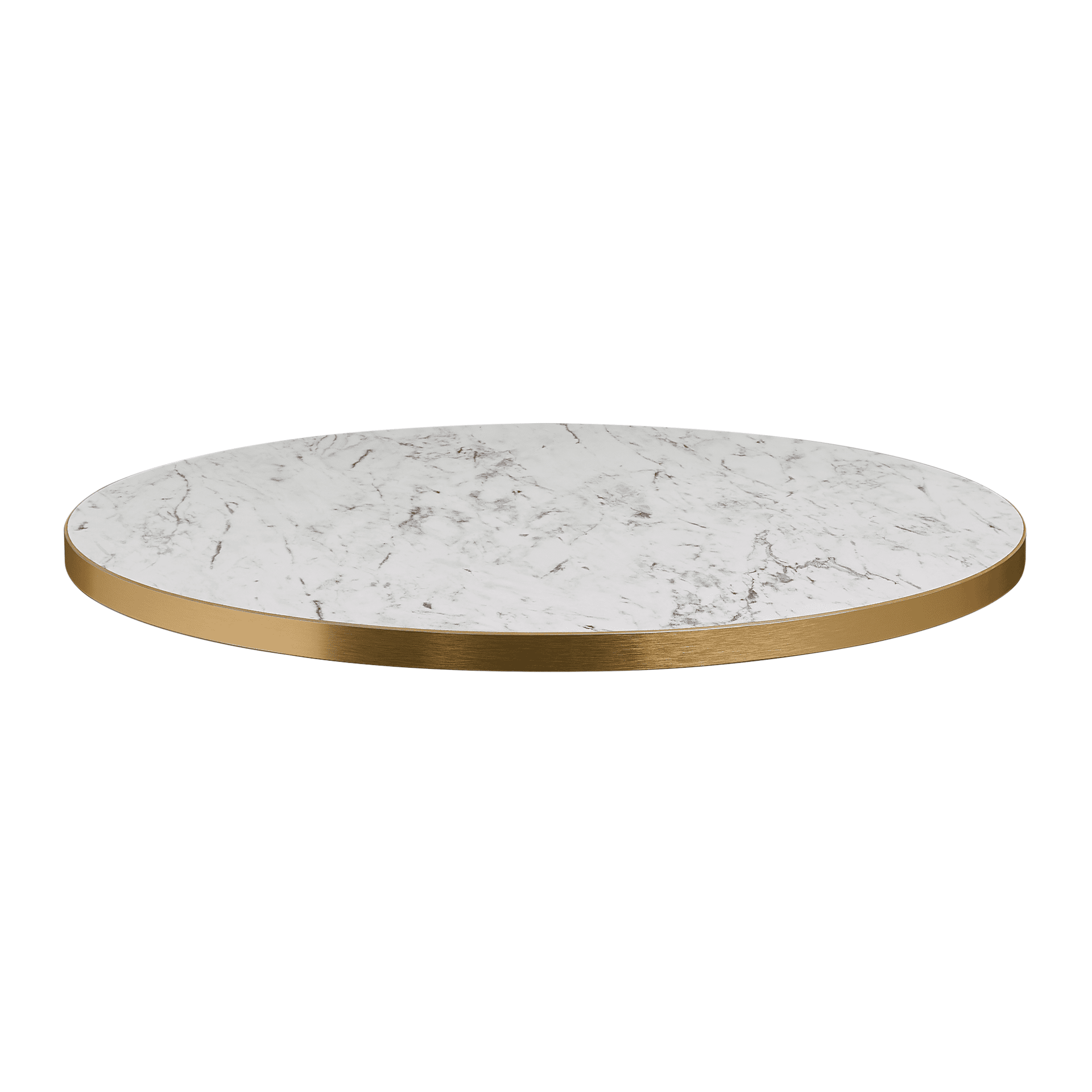 Omega Commercial Laminate Table Top in White Carrara Marble Effect