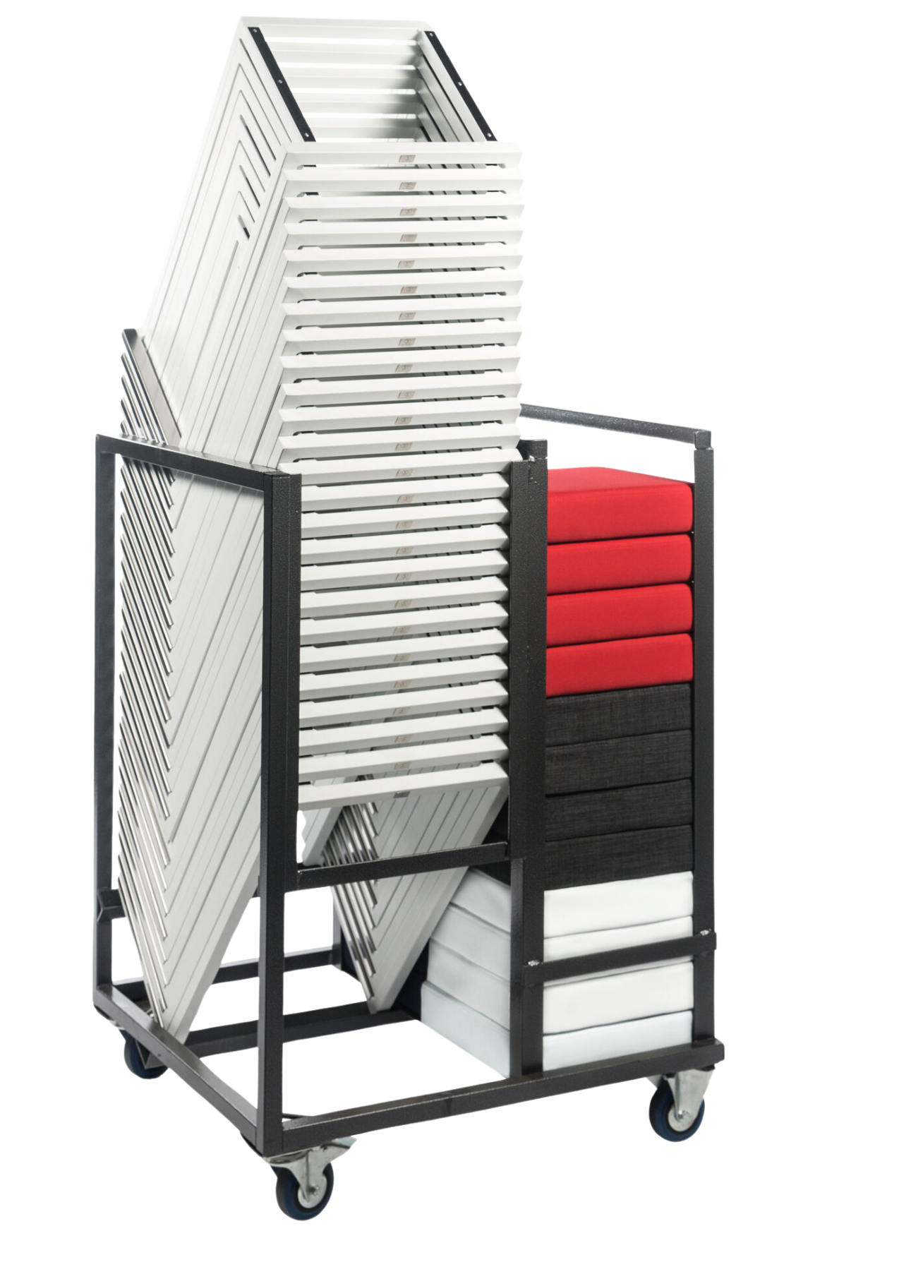 Flexfurn Steel Storage Trolley for Kubo Commercial Stacking Bar Stools