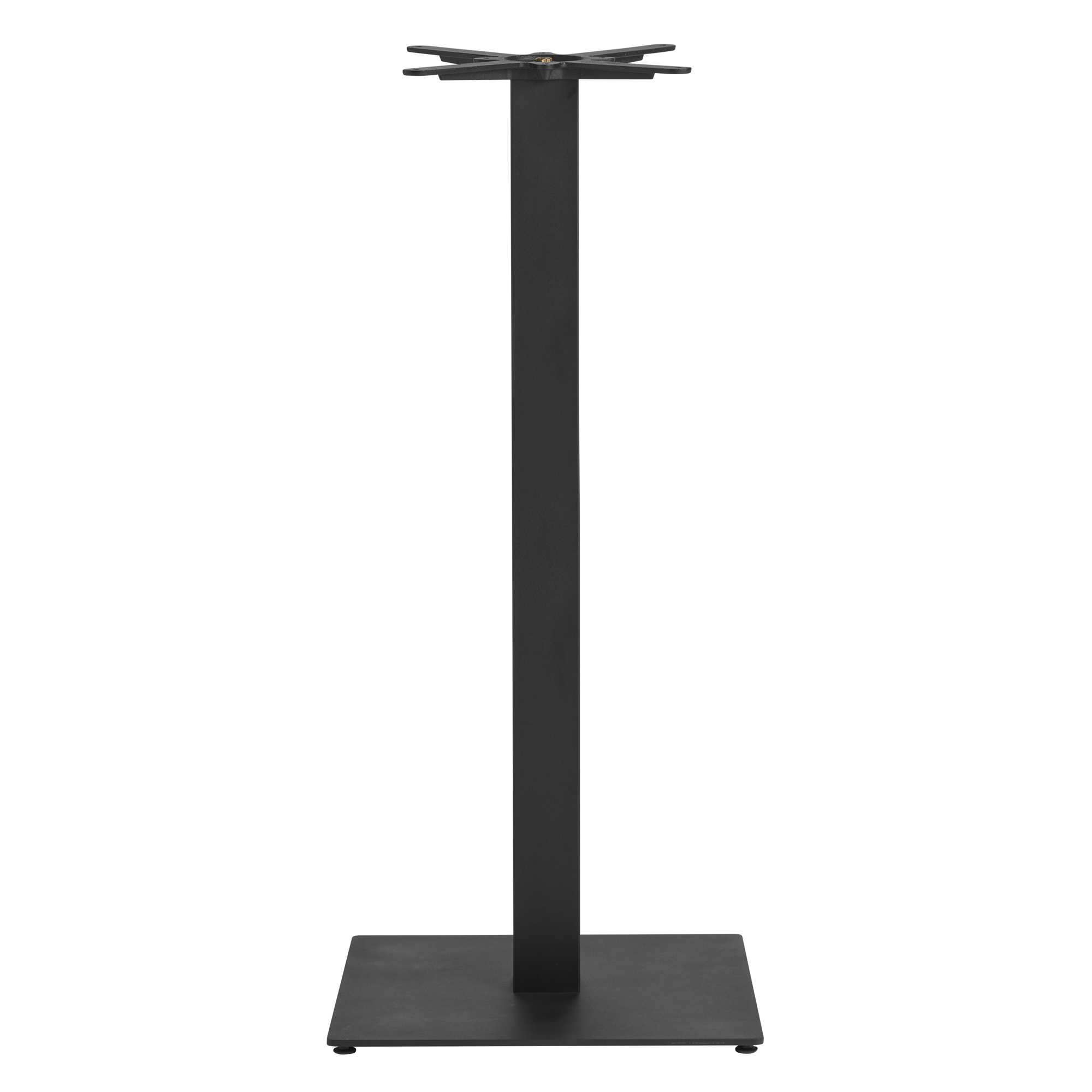 Moderno Commercial Black Metal Small Square Poseur Table Base