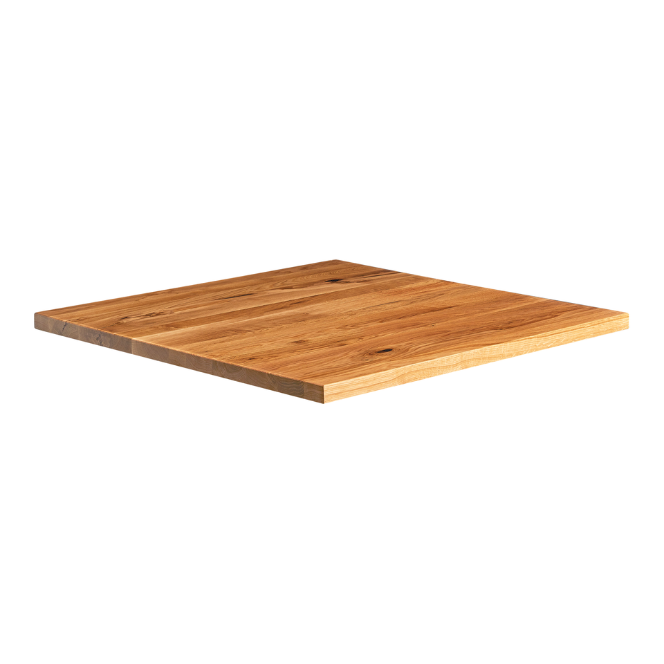 Solid Character Oak Table Top - Natural Lacquer - Eclipse Furniture