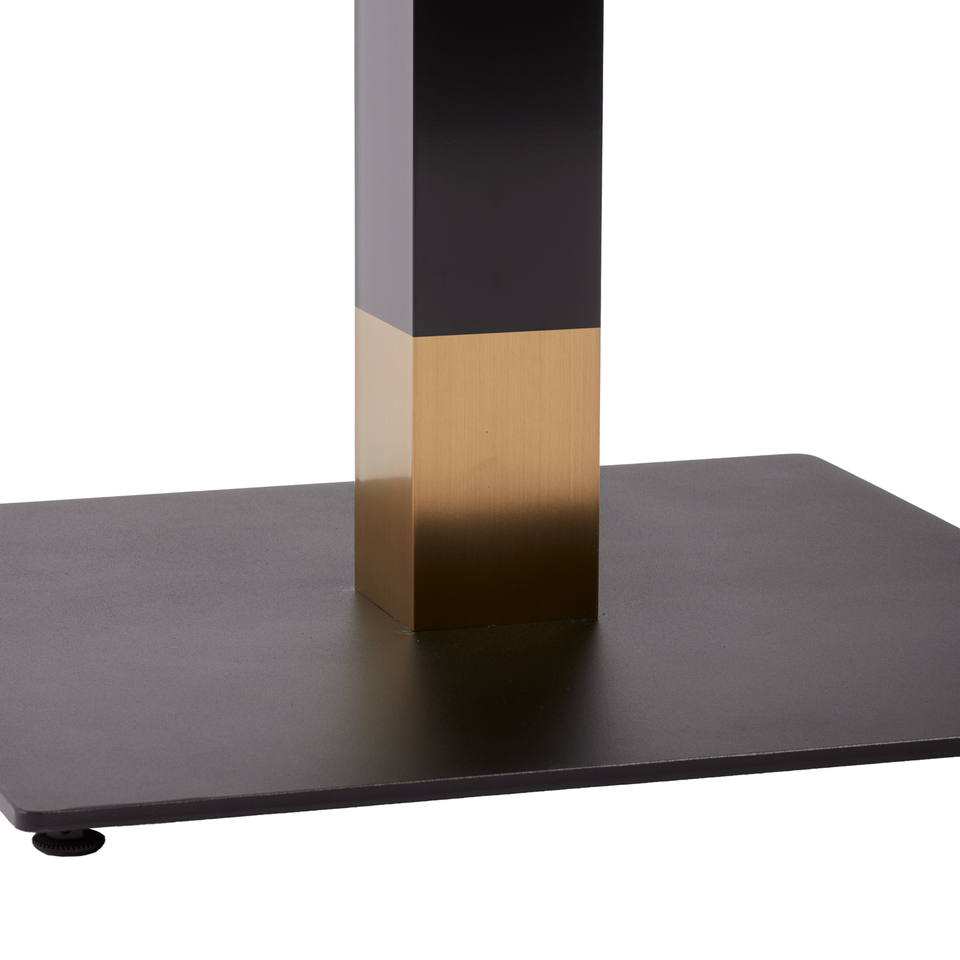 Moderno Commercial Metal Large Square Coffee Table Base in Black and Gold