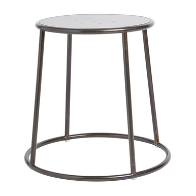 Toto Commercial Black Metal Low Stool in Black or White