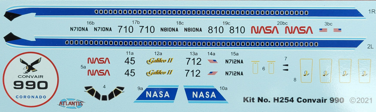 Convair 990 Coronado 1/135 Plastic Model Kit Atlantis
