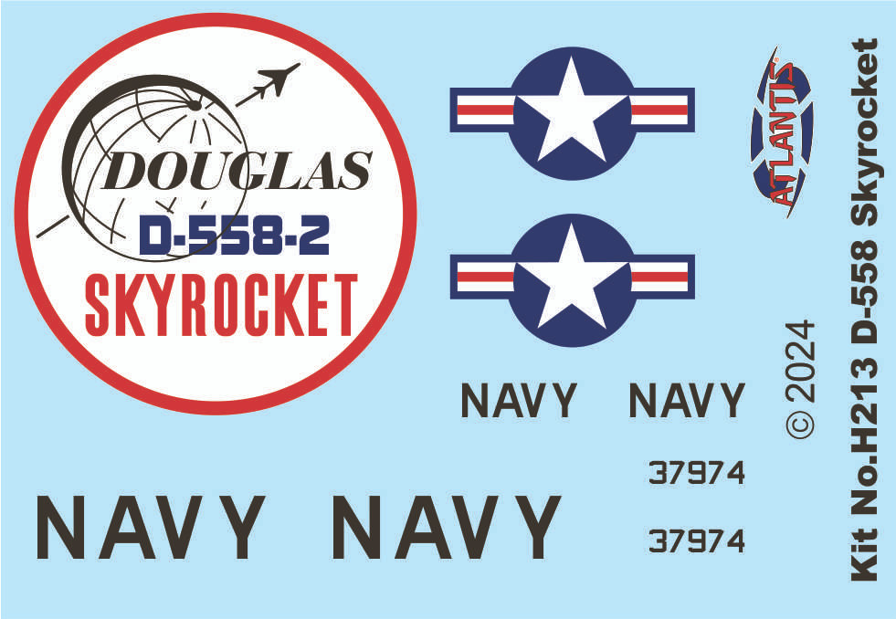1:54 Douglas D-558-2 Skyrocket United States Navy (USN) with Swivel Stand