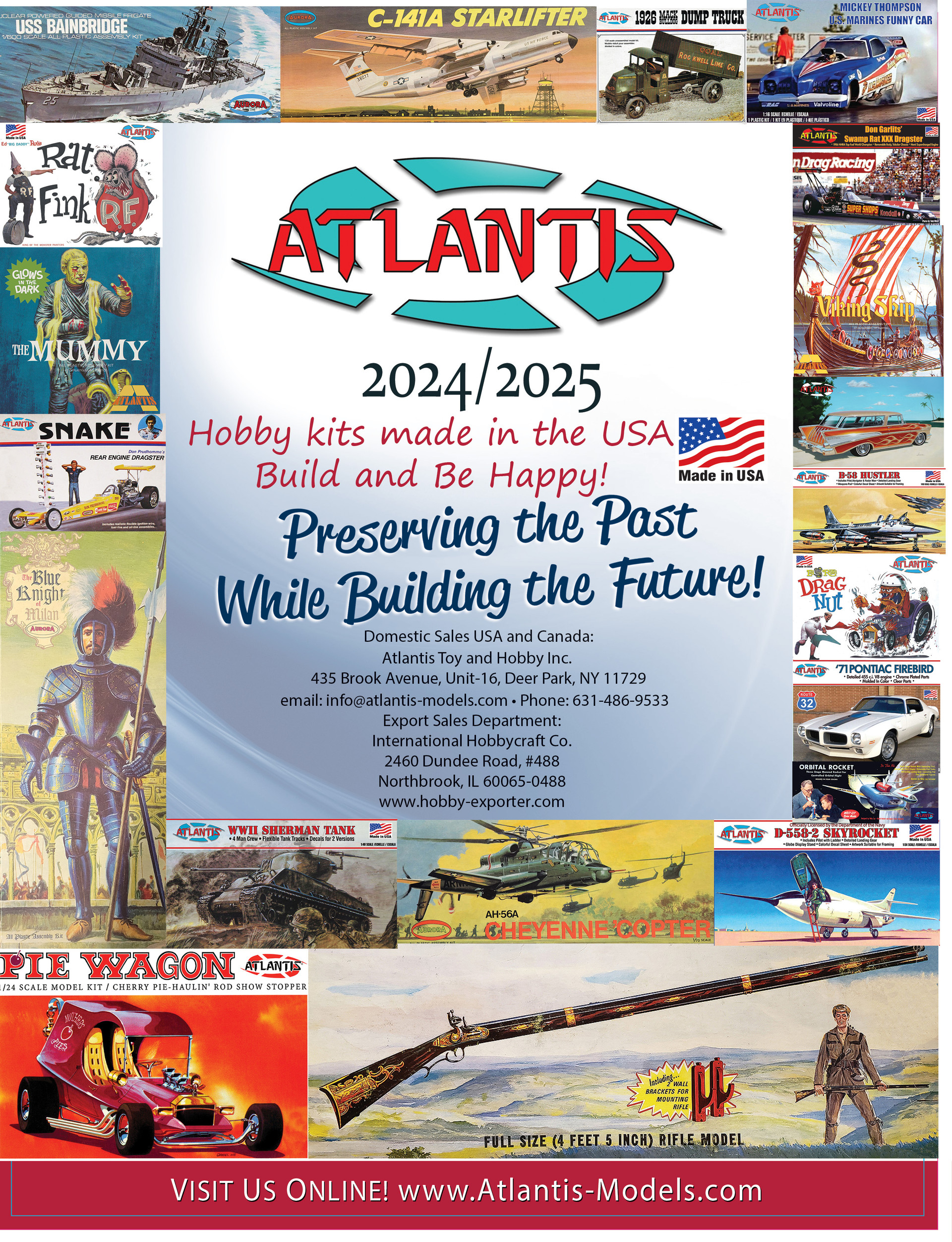 Atlantis Plastic Model Hobby kits Made in the USA!