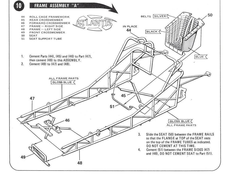 BULK PACK of 12 Funny Car Frame Assembly 1/16 Bagged Shots
