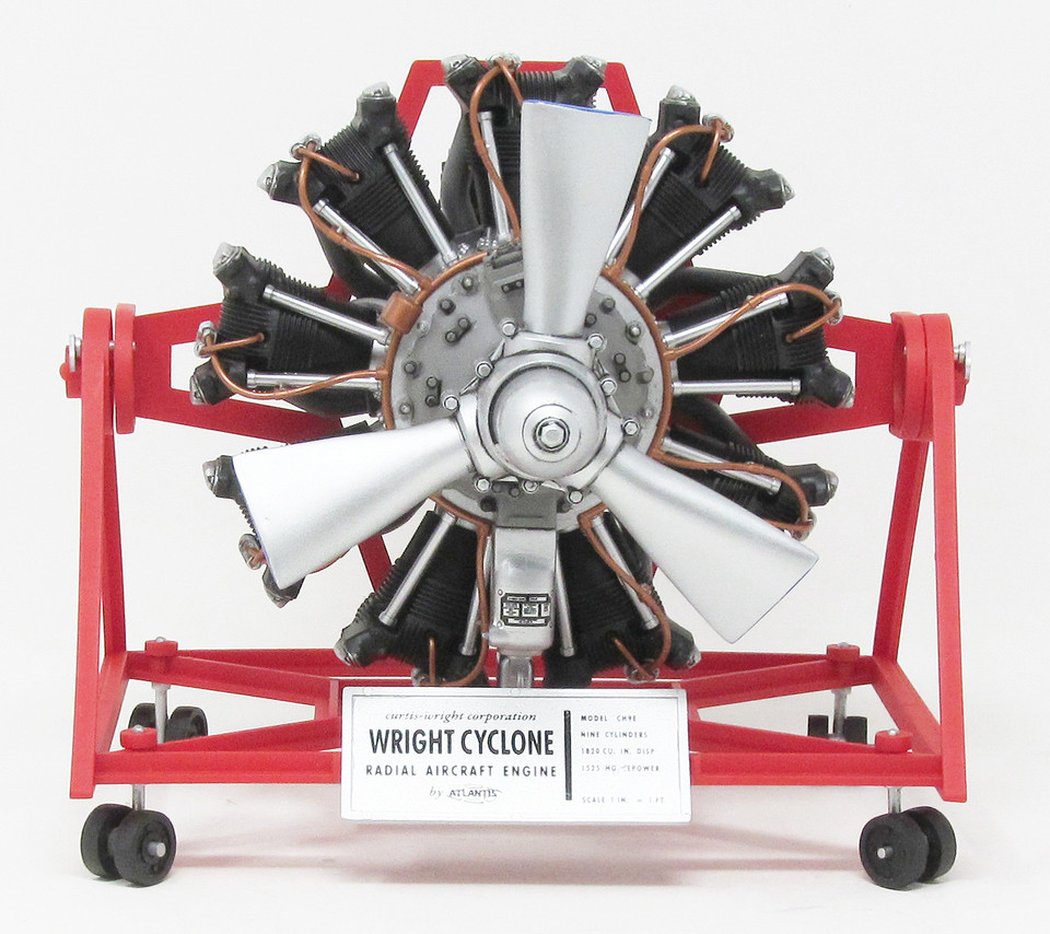 Wright Cyclone Engine 1/12 scale plastic model kit made in the USA