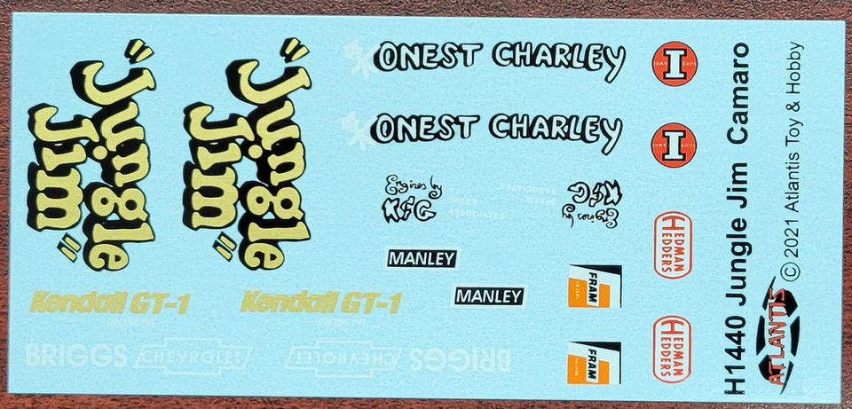 Atlantis plastic model kits decal store