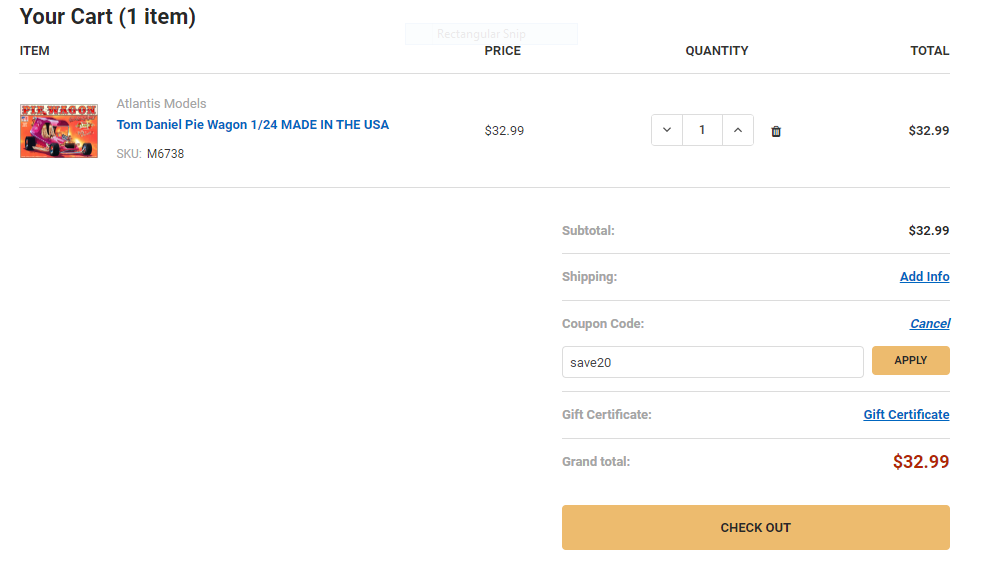 COUPON CODE - Atlantis Models