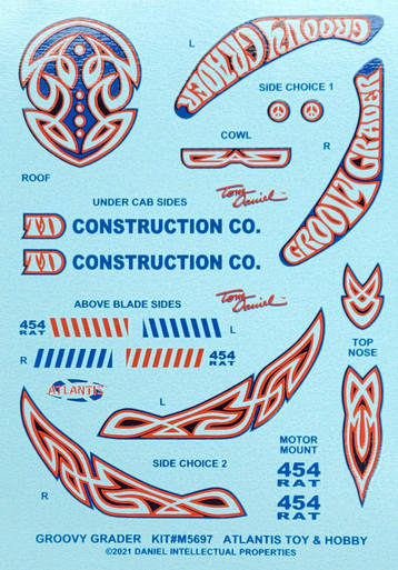 DECALS --Groovy Grader Show Rod Decal Sheet ONLY for M5697