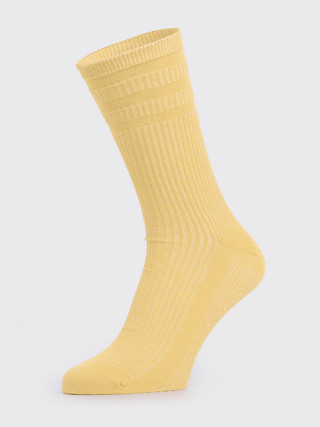 Pale Yellow Soft Top Cotton Socks | Peter Christian