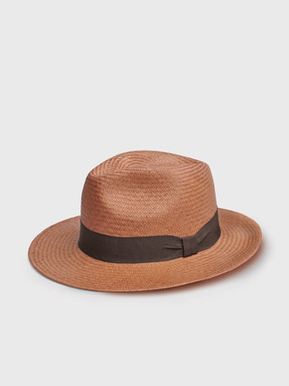 Men's Tobacco Straw Fedora