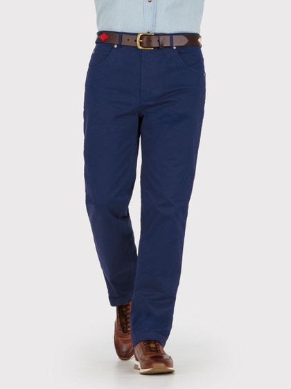 Men's Navy Blue Jeano Trousers | Peter Christian