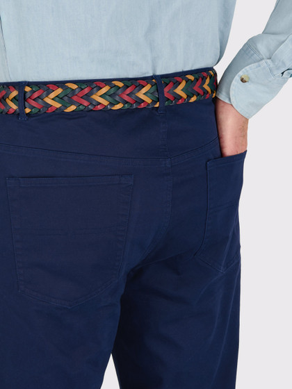 Men's Navy Blue Jeano Trousers | Peter Christian