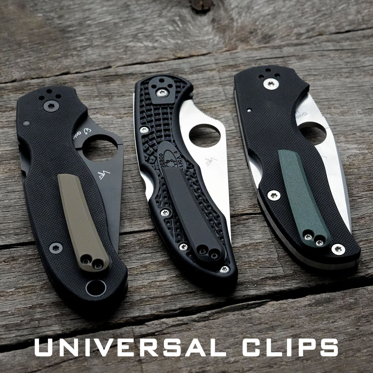 Spyderco Pocket Clip for Various Models - Milled Aluminum - Cerakote