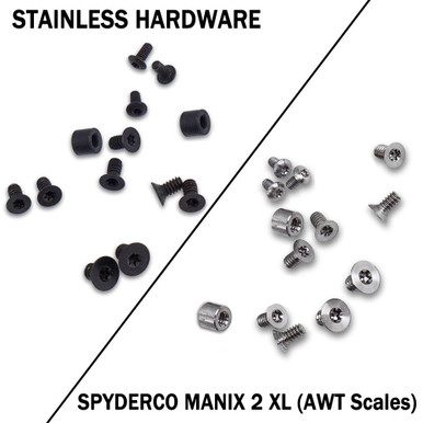 Stainless Replacement Hardware Screw Kit for AWT Manix 2 XL Scales