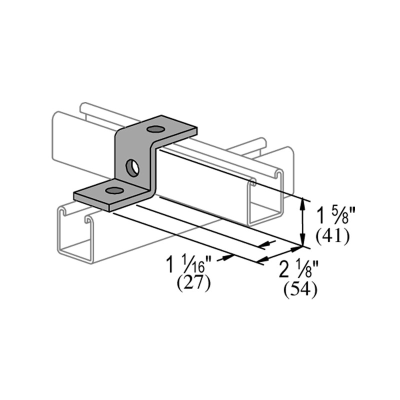 P1045 - 3 Hole, "Z" Shape Fitting - Unistrut Midwest