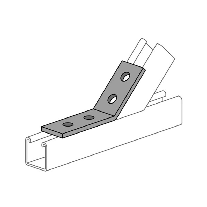 P2265 - 4 Hole, Outside Angle Fitting 45° - Unistrut Midwest